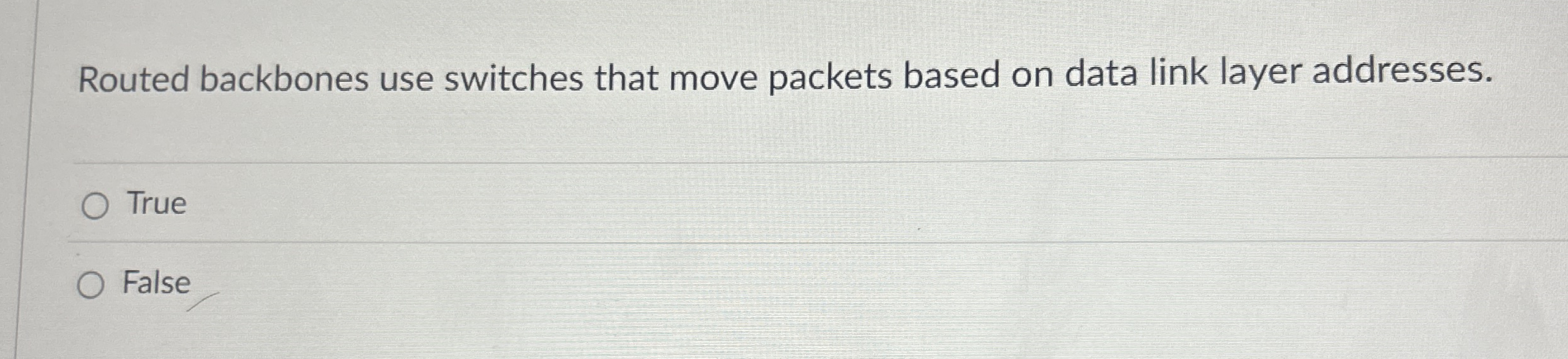 Solved Routed backbones use switches that move packets based | Chegg.com