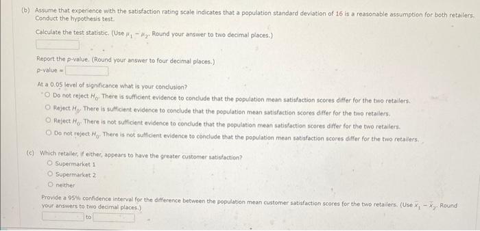 Solved A Consumer Product Testing Organization Uses A Survey
