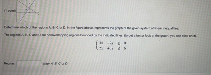 Solved Determine which of the regions A, B, C or D, in the | Chegg.com