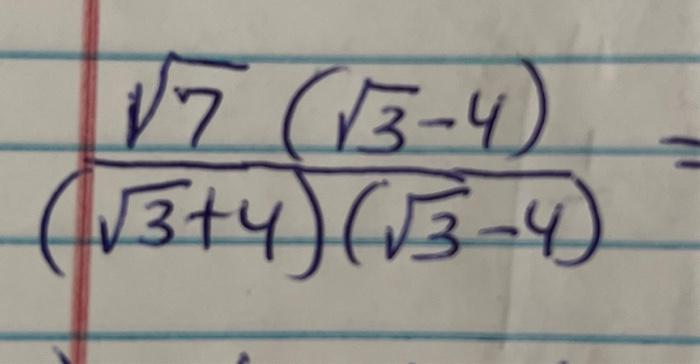 Solved (3+4)(3−4)7(3−4)= | Chegg.com