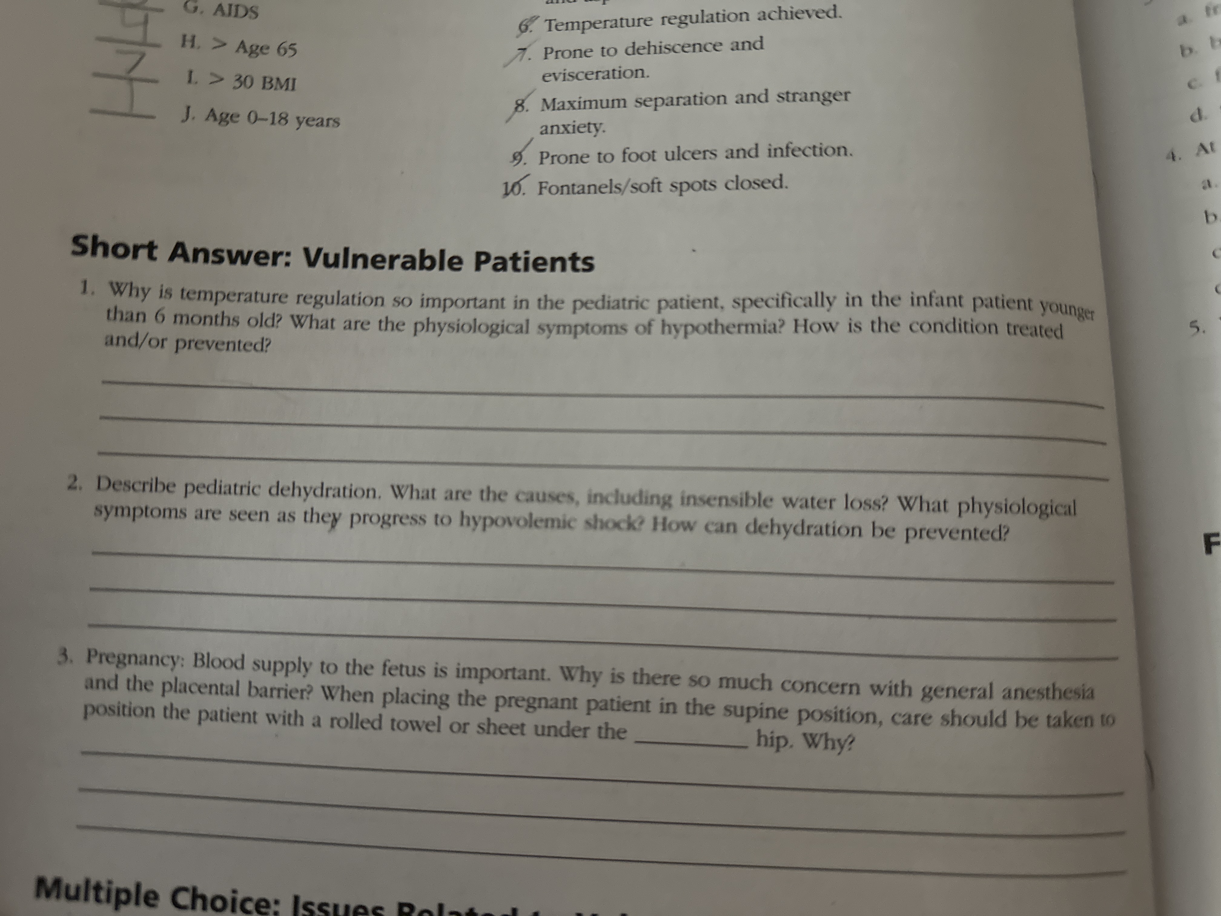 Solved Short Answer: Vulnerable PatientsWhy is temperature | Chegg.com