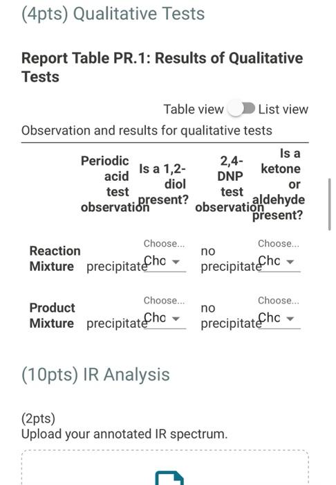 Solved The Pinacol Rearrangement Data And Lab Report | Chegg.com