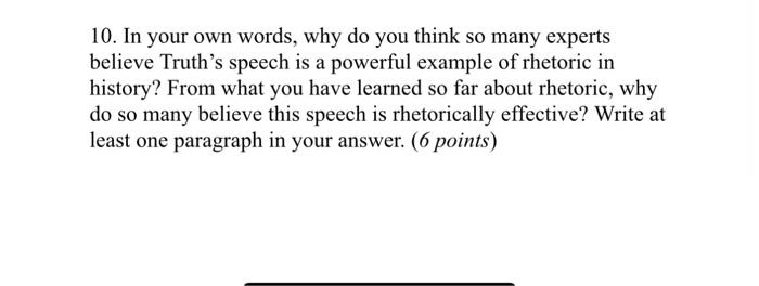 Read Sojourner Truth's speech. Then, select the | Chegg.com