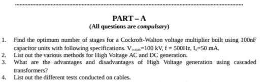 Solved PART-A (All questions are compulsary) 1. Find the | Chegg.com