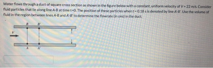 Solved Water flows through a duct of square cross section as | Chegg.com