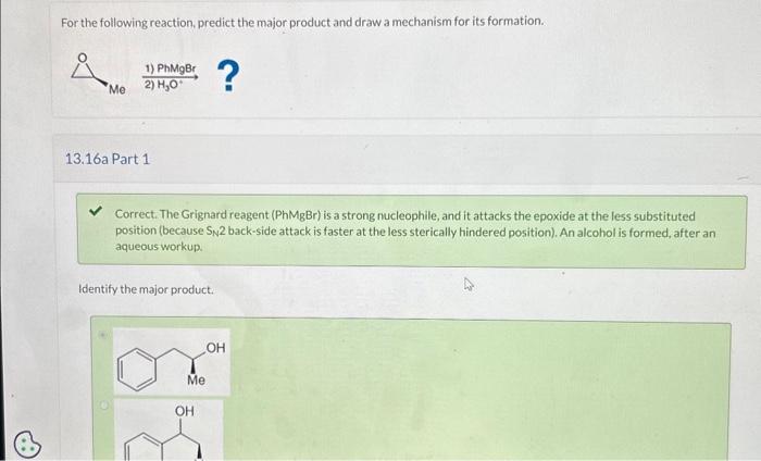 Solved For the following reaction, predict the major product | Chegg.com