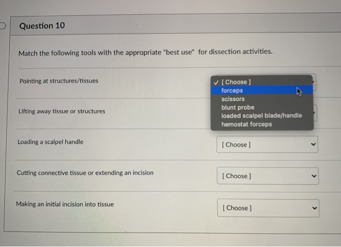 Solved Question 10 Match the following tools with the | Chegg.com