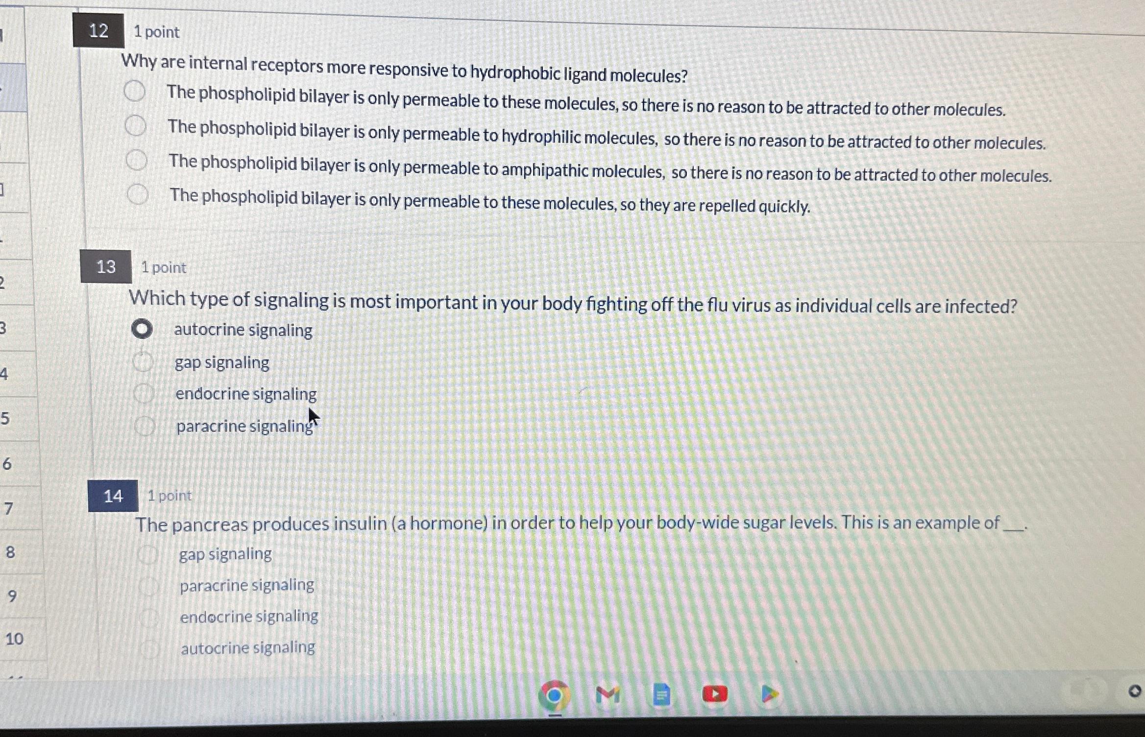 Solved 121 ﻿pointWhy are internal receptors more responsive | Chegg.com