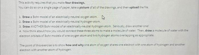 Solved This activity requires that you make four drawings. | Chegg.com