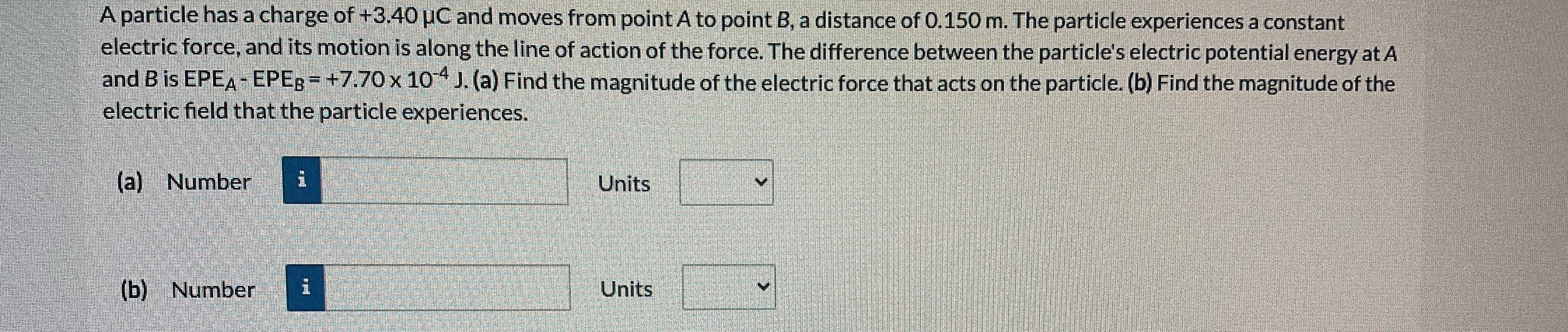 Solved A particle has a charge of +3.40μC ﻿and moves from | Chegg.com