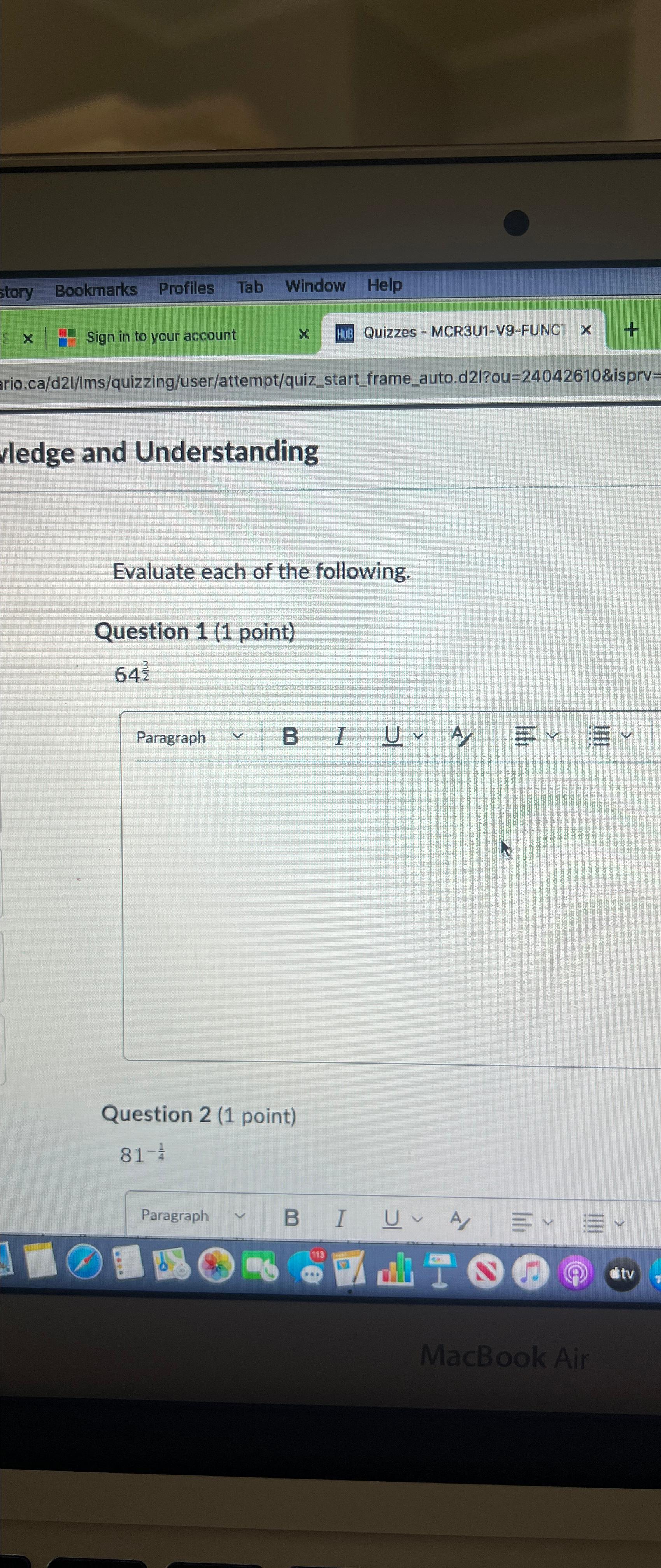 Solved Evaluate each of the following.Question 1 (1 | Chegg.com