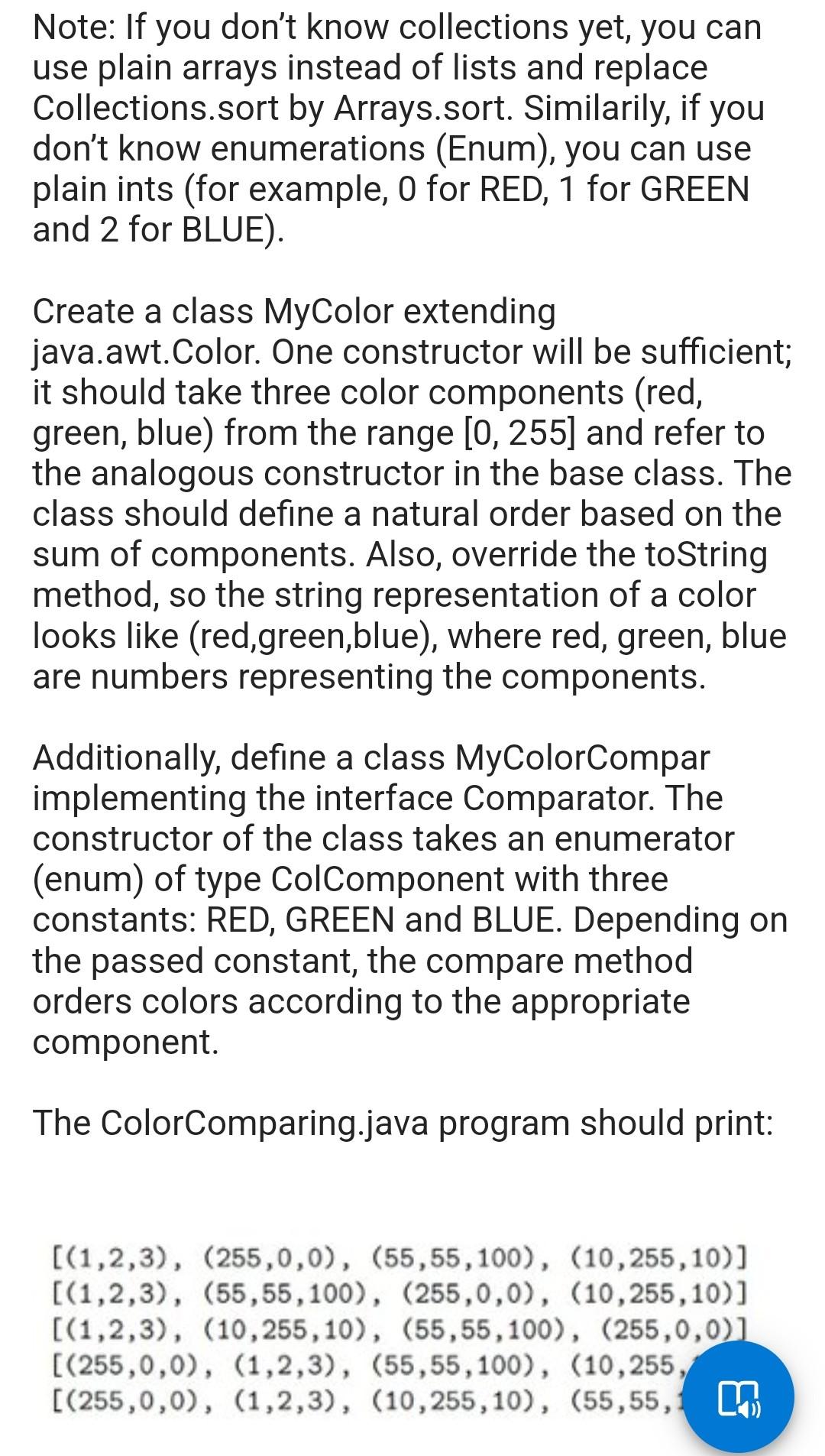 Solved Note: If you don't know collections yet, you can use | Chegg.com
