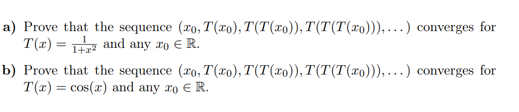 Solved a) ﻿Prove that the sequence | Chegg.com