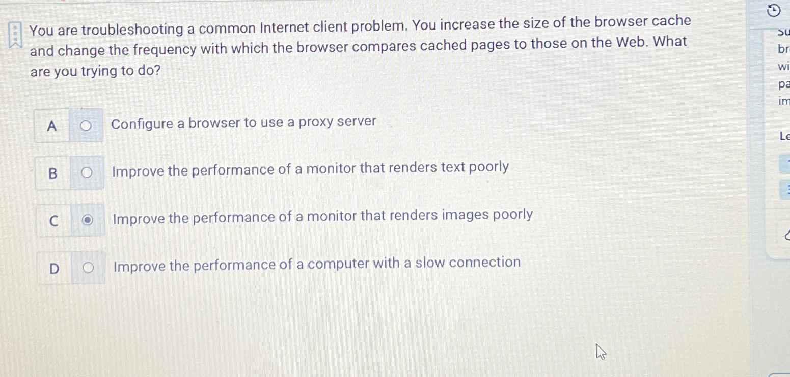 Solved You are troubleshooting a common Internet client | Chegg.com