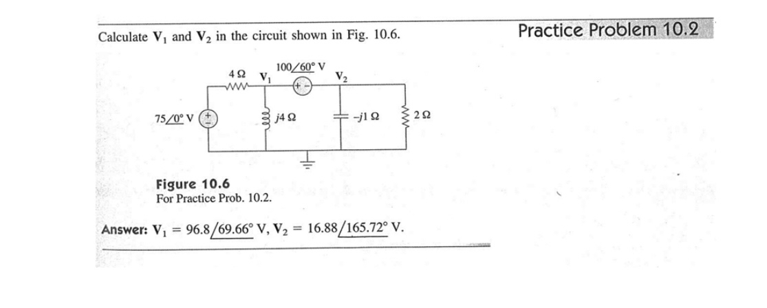 Solved Calculate V1 ﻿and V2 ﻿in the circuit shown in Fig. | Chegg.com