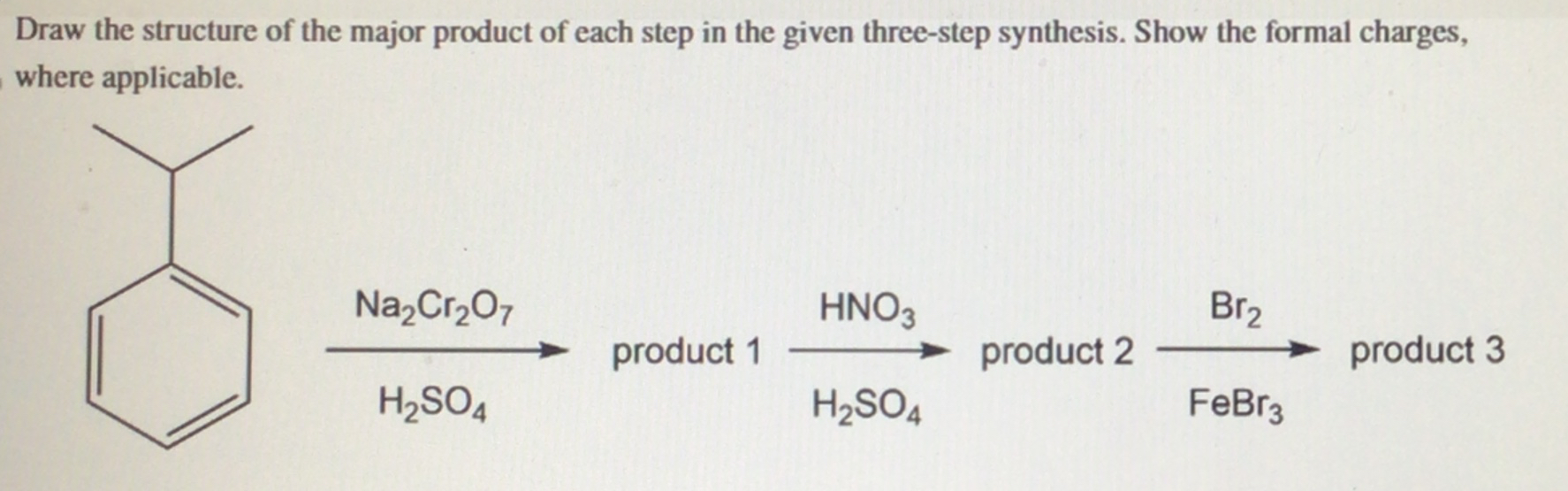 Solved Draw the structure of the major product of each step | Chegg.com