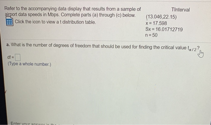 Solved Refer to the accompanying data display that results | Chegg.com