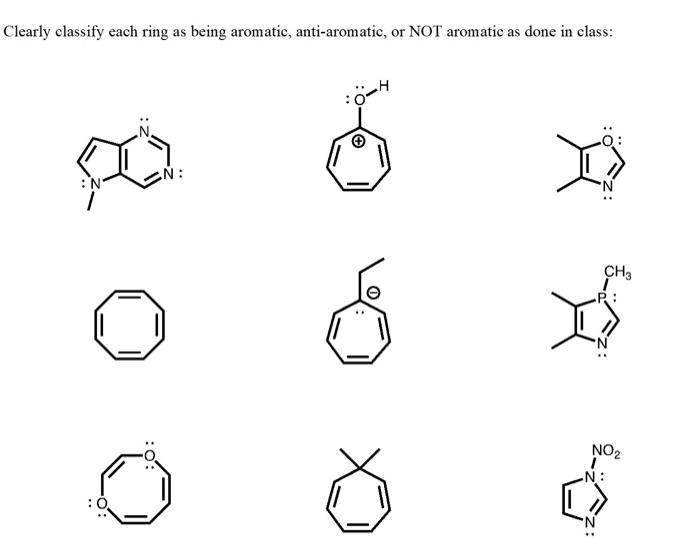 Solved Clearly classify each ring as being aromatic, | Chegg.com