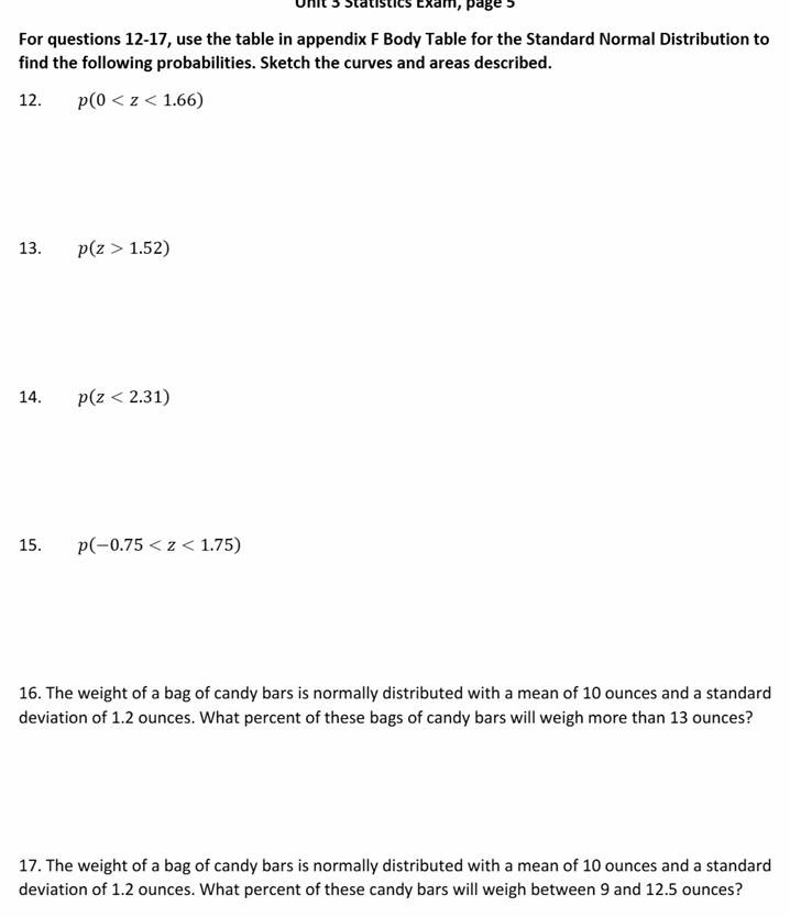 Solved For questions 12-17, ﻿use the table in ﻿appendix F | Chegg.com