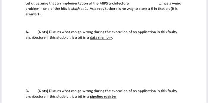 Solved Let us assume that an implementation of the MIPS | Chegg.com