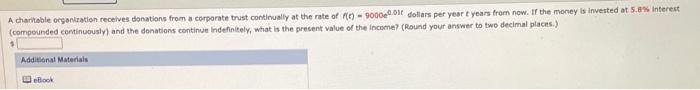 Solved impounded continuousty) and the donations continue | Chegg.com