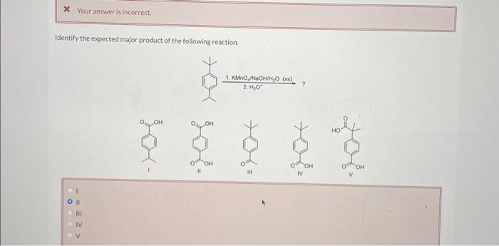 Solved Identify the expected major product of the following | Chegg.com