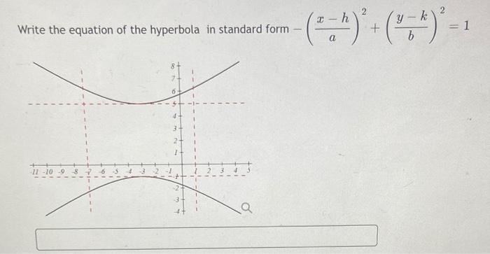 Solved Write the equation of the hyperbola in standard form | Chegg.com