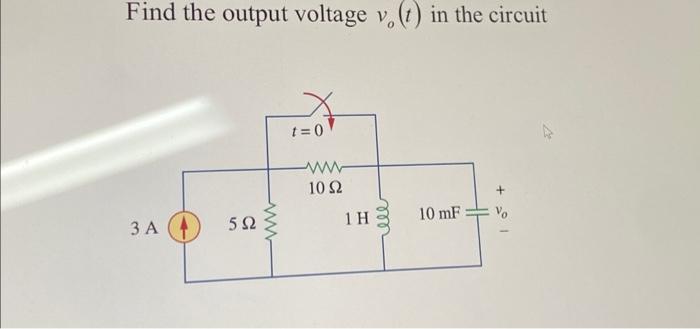 Solved Find the output voltage vo(t) in the circuit | Chegg.com