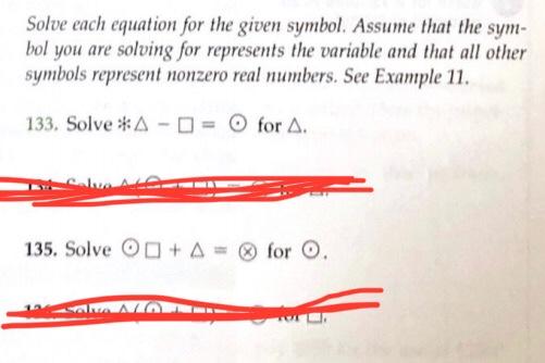 Solved Solve each equation for the given symbol. Assume that | Chegg.com