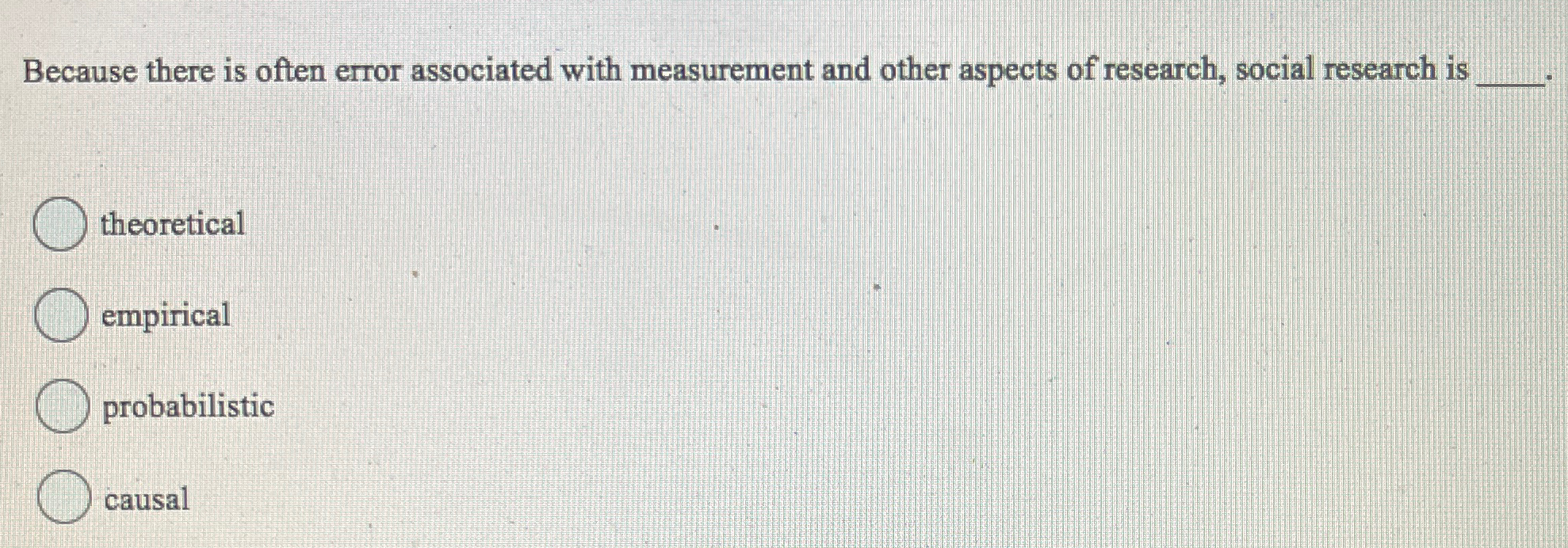 Solved Because there is often error associated with | Chegg.com