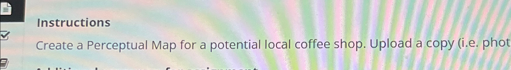 Solved Instructionscreate A Perceptual Map For A Potential