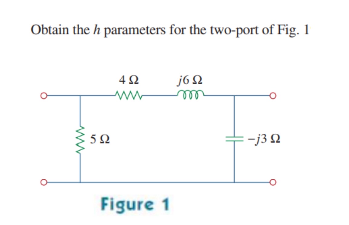 Solved Obtain the h ﻿parameters for the two-port of Fig. | Chegg.com