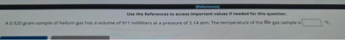 Solved Use the Meferences to access important values if | Chegg.com