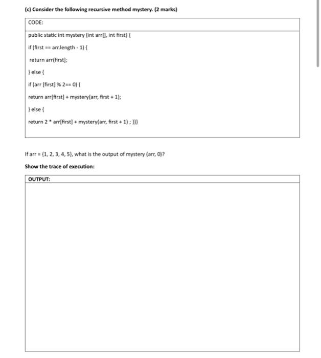 Solved (a) Design a recursive Java method arraySum(), which | Chegg.com