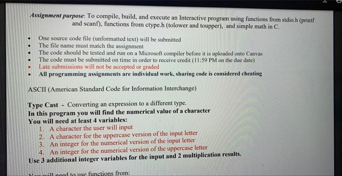 Solved Assignment purpose: To compile, build, and execute an | Chegg.com
