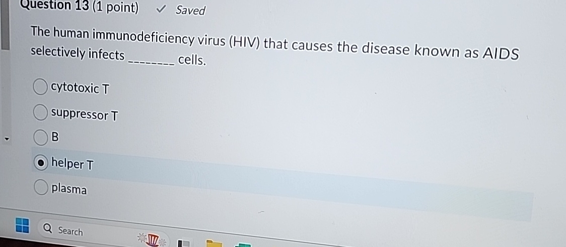 Solved Question 13 (1 point) SavedThe human | Chegg.com Solved Question 13 (1 point) SavedThe human | Chegg.com