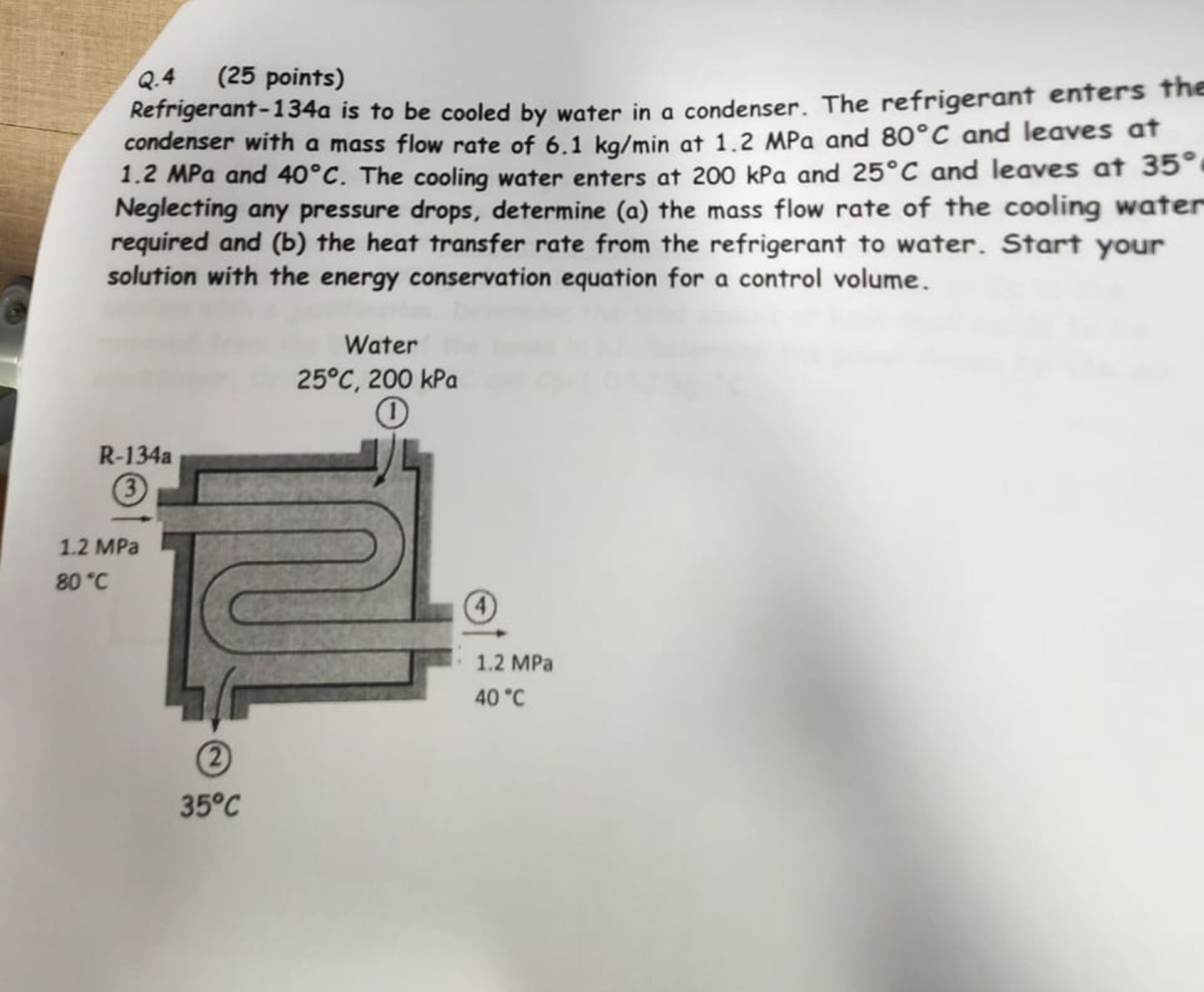 Solved Q. 4 (25 points)Refrigerant -134a is to be cooled | Chegg.com Solved Q. 4 (25 points)Refrigerant -134a is to be cooled | Chegg.com