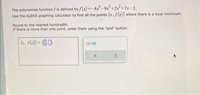 Solved The polynomial function f is defined by | Chegg.com