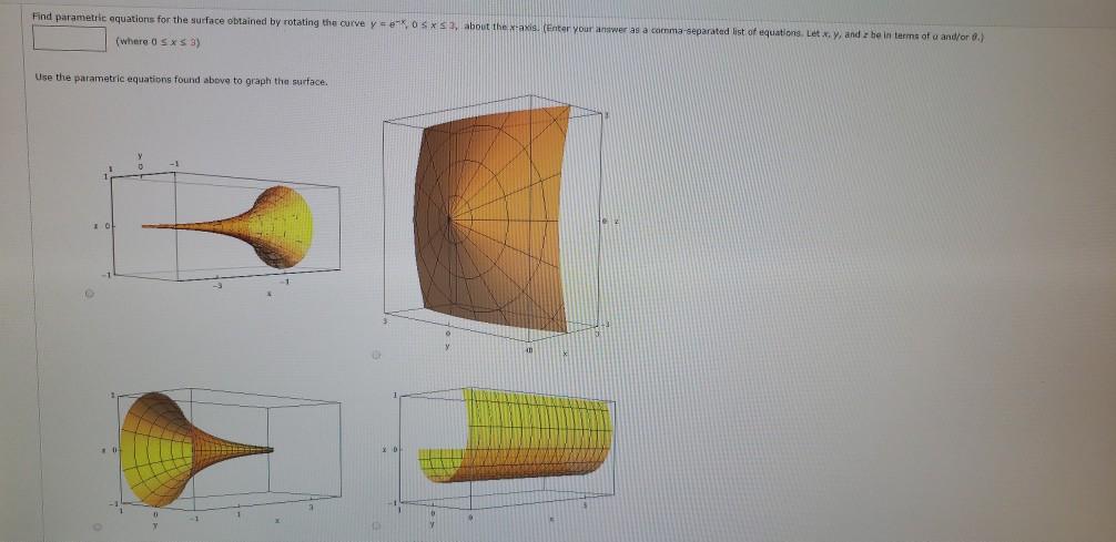 Solved Find parametric equations for the surface obtained by | Chegg.com