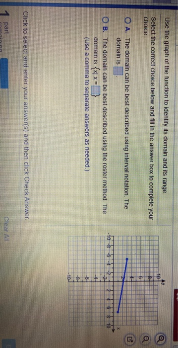 Solved Use the graph of the function to identify its domain | Chegg.com