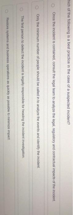 Solved Which of the following is a characteristic of a | Chegg.com