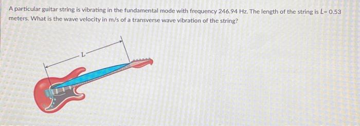 Solved A particular guitar string is vibrating in the | Chegg.com
