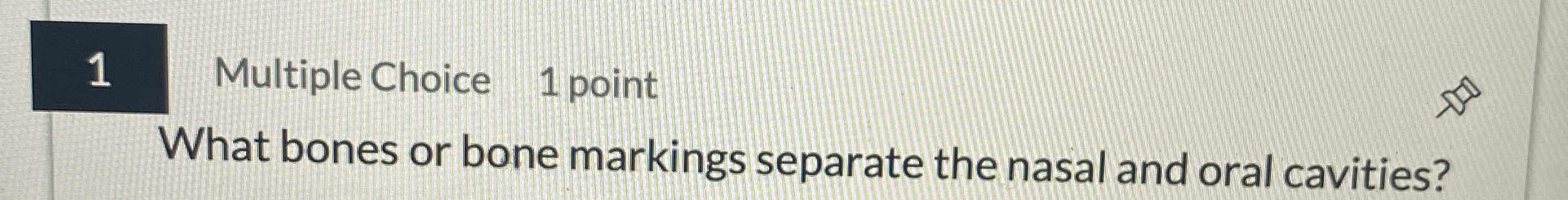 Solved 1 ﻿Multiple Choice1 ﻿pointWhat bones or bone markings | Chegg.com
