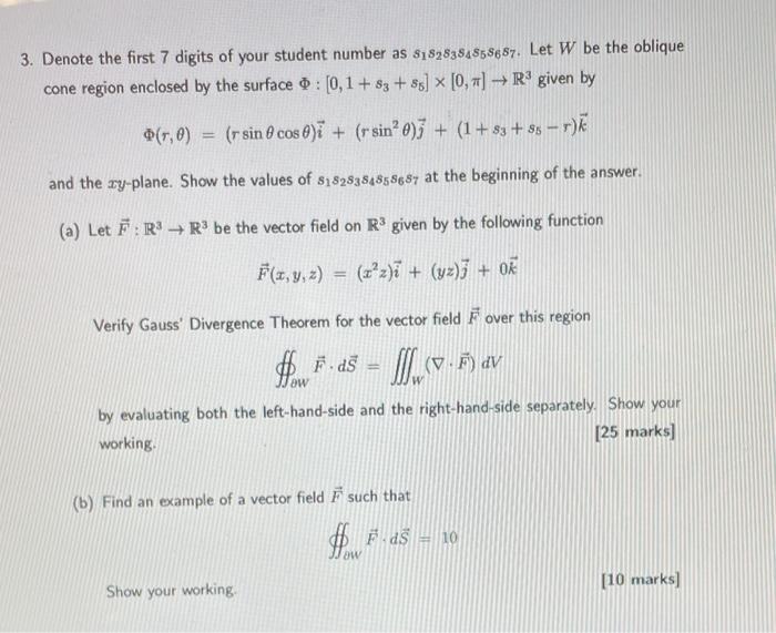 Solved 3. Denote the first 7 digits of your student number | Chegg.com