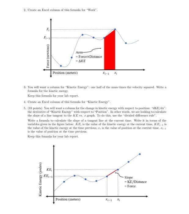 2. Create an Excel column of this formula for "Work". | Chegg.com