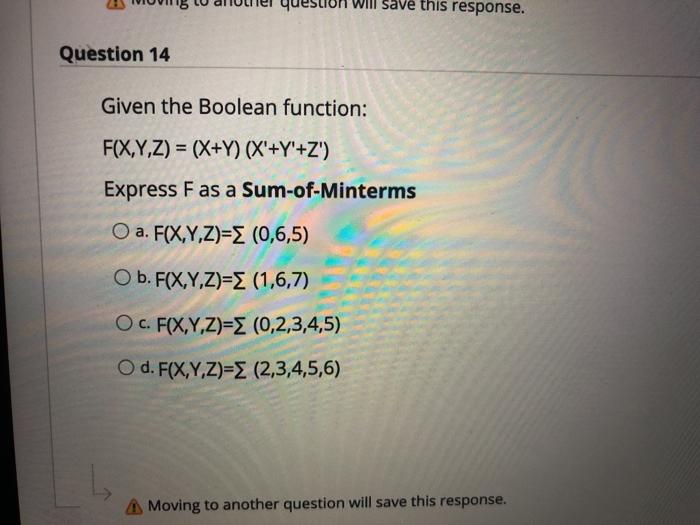 Solved question will save this response. Question 14 Given | Chegg.com
