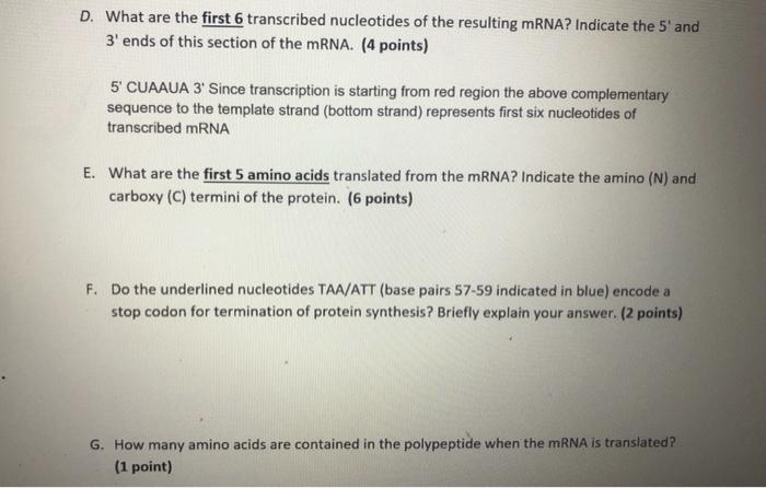 Solved 1. Shown below is bacterial DNA sequence consisting | Chegg.com