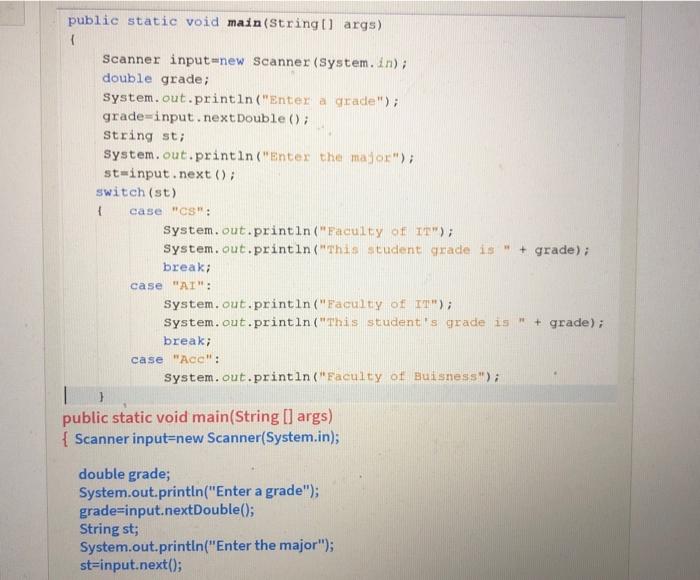 Solved Public Static Void Mainstring Args Scanner 