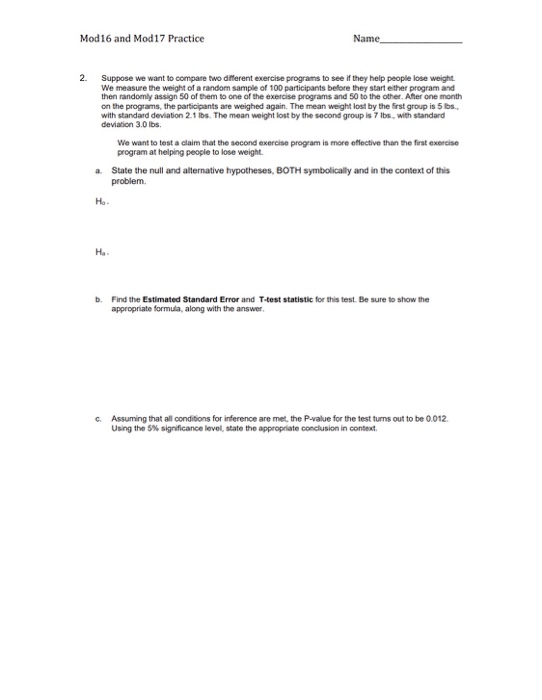 Solved Mod 16 and Mod 17 Practice Name 2. Suppose we want to | Chegg.com