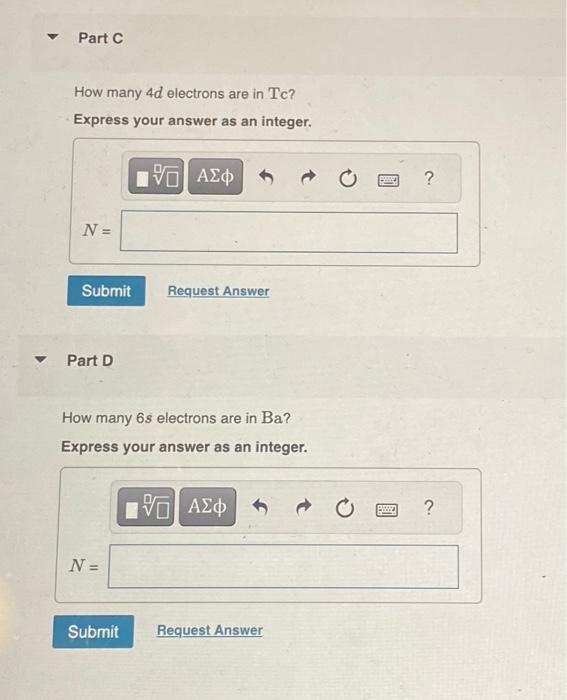 Solved How many 4d electrons are in Tc? Express your answer | Chegg.com